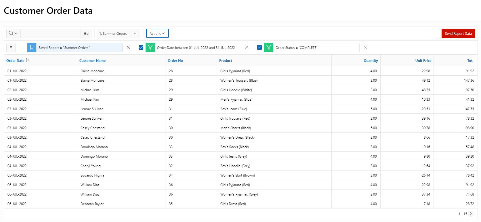 Exporting Custom Interactive Reports via REST